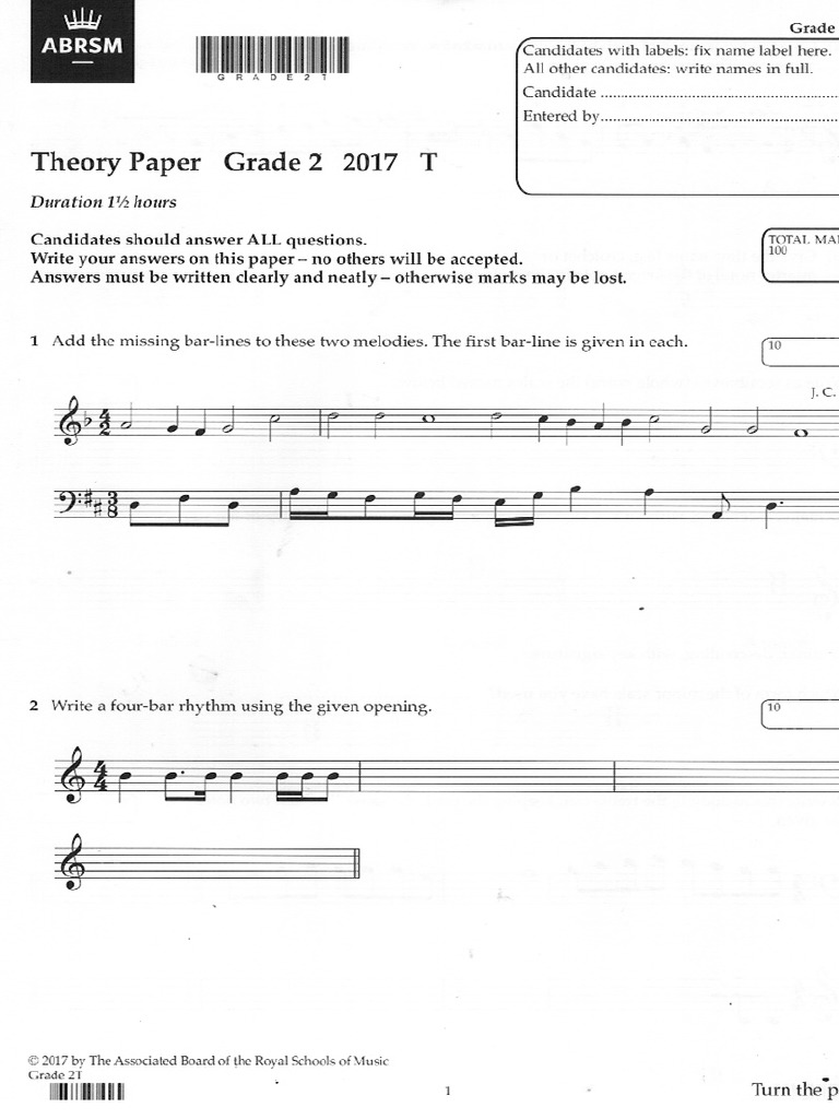 Abrsm Grade 2 | PDF