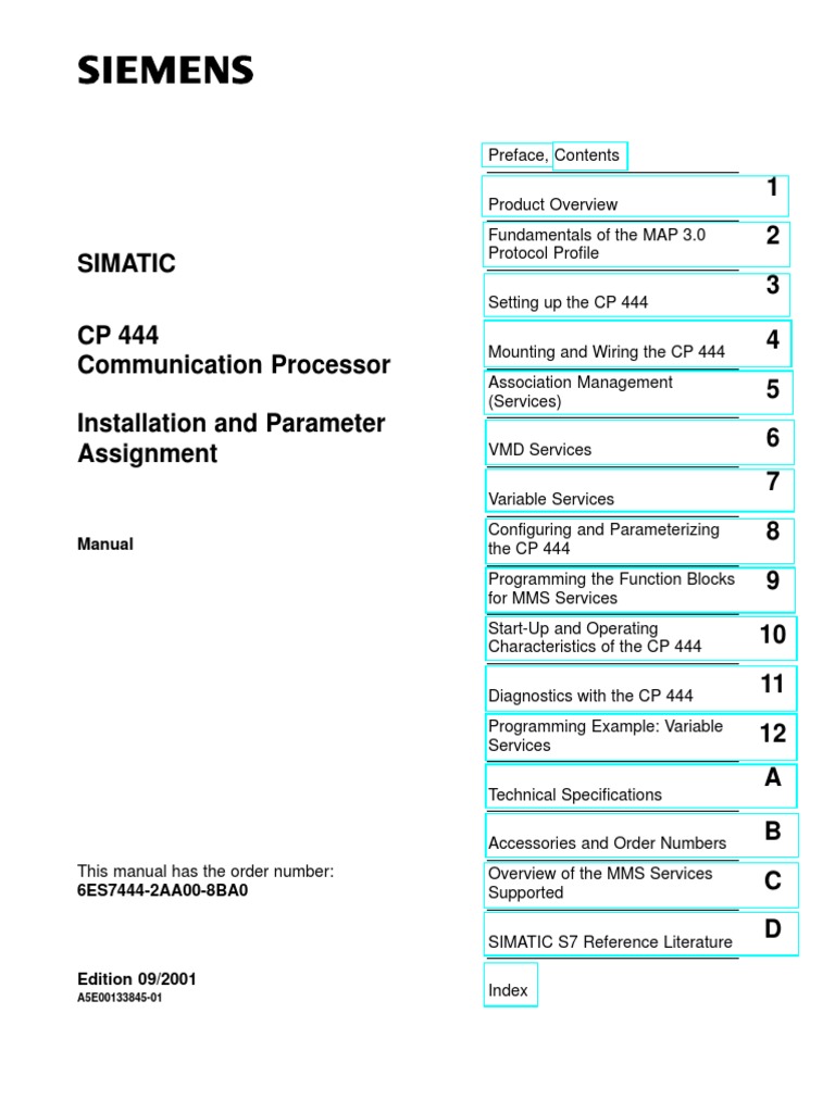 1 2 3 4 5 6 7 8 9 10 11 12 A B C D CP 444 Communication Processor ...