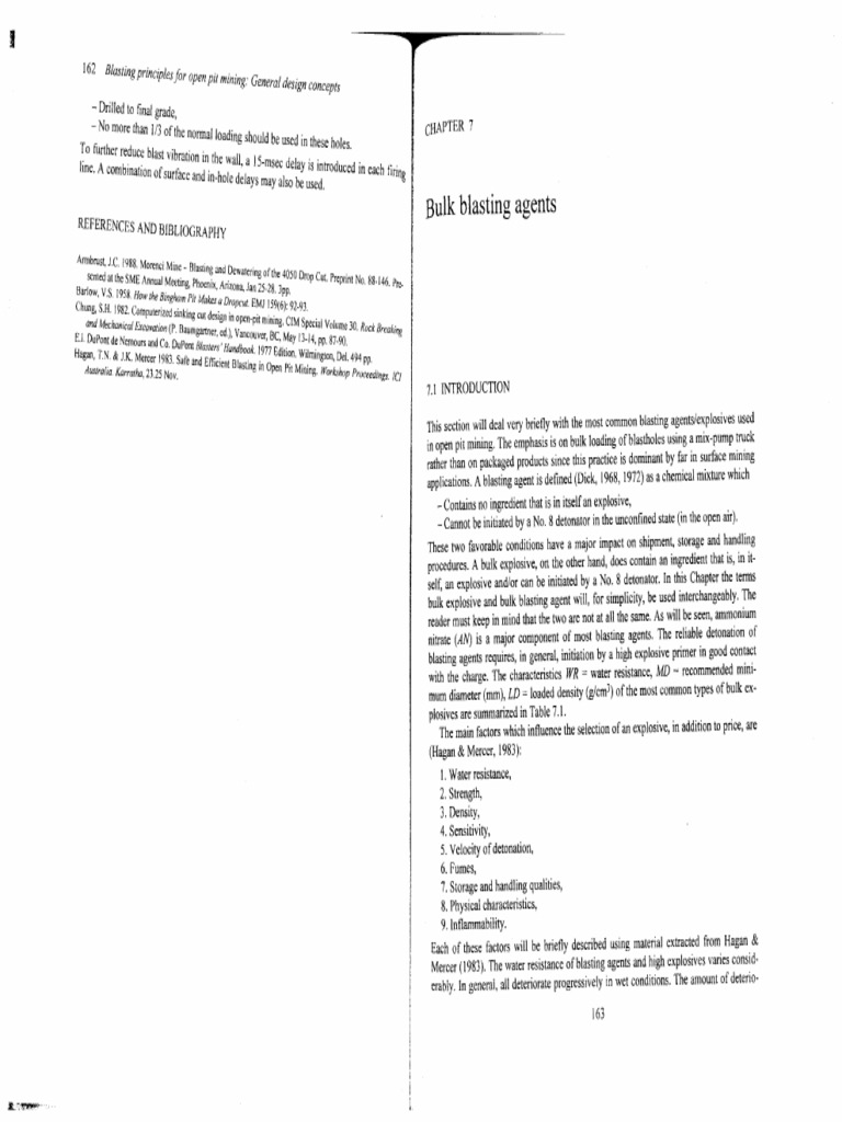 Chapter 7 Bulk Blasting Agents | PDF