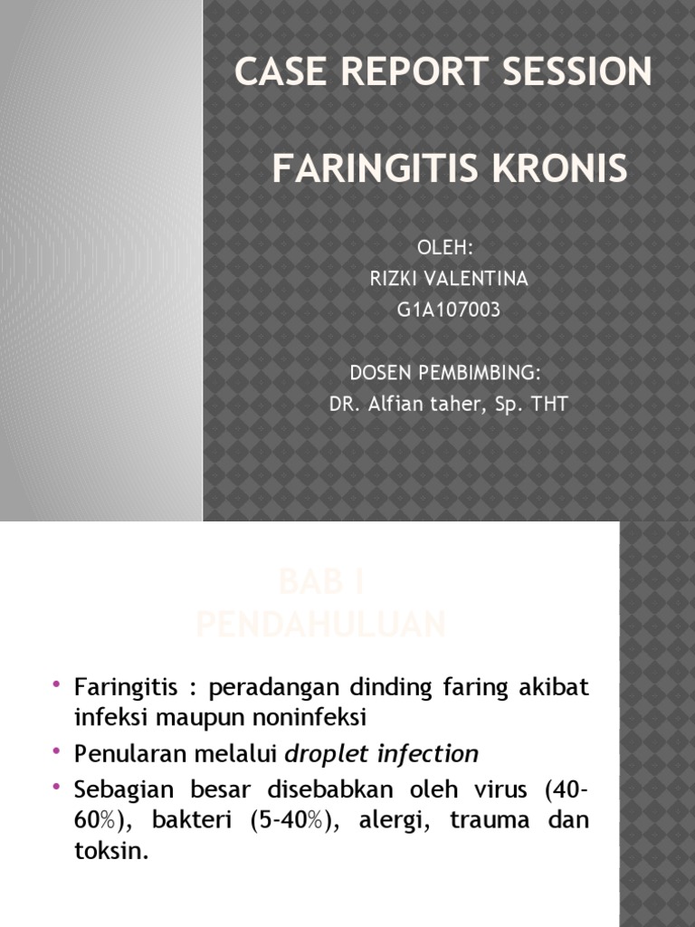 Crs Faringitis Kronis | PDF