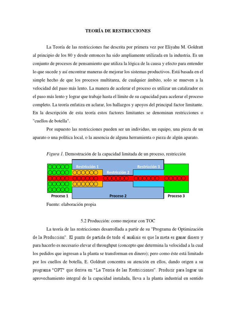 Teoria de Restricciones PDF | PDF | Planificación | Calidad (comercial)