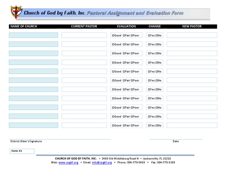 Form 2 - Pastoral Assignment Form PDF | PDF