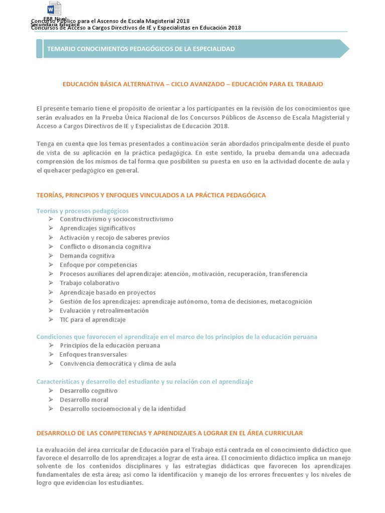 Evaluación en Educación para el Trabajo | PDF | Evaluación | Aprendizaje