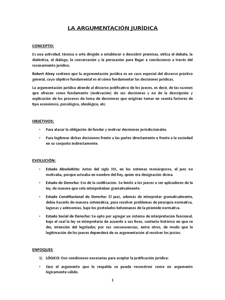 La Argumentación Jurídica | PDF | Teoría de la argumentación | Argumento