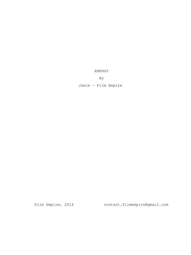 Energy Script | PDF | Leisure