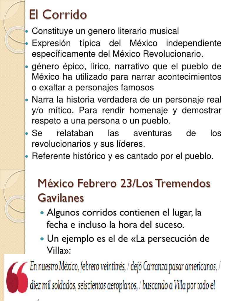 El Corrido | PDF | Corrido | México