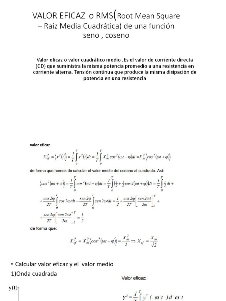 Valor Eficaz o Rms (Root Mean Square | PDF