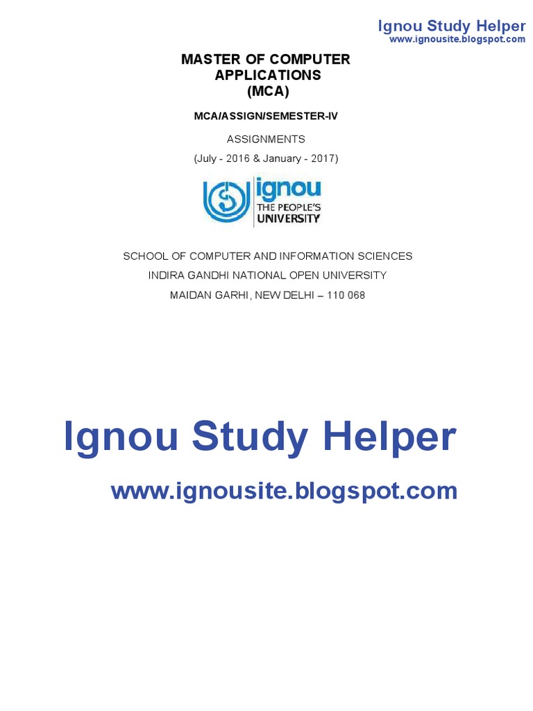 MCS 041 Solved Assignment 2016-17 | PDF | Scheduling (Computing) | Computer Engineering