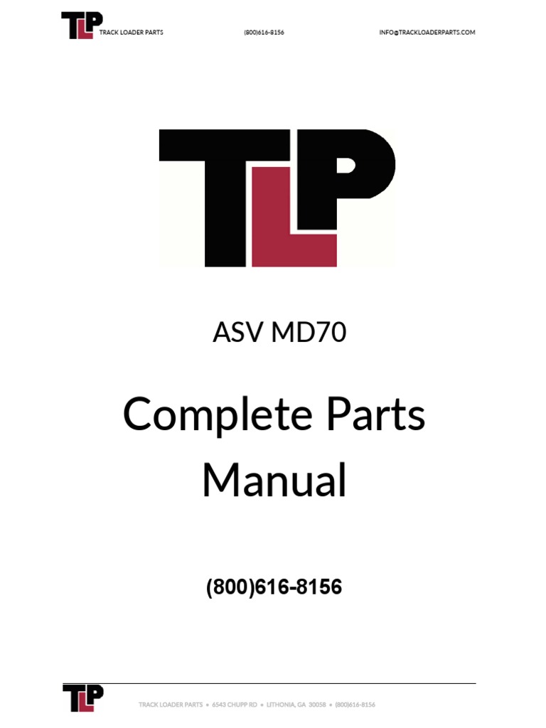 Asv 6527986 Md70 Complete-Parts 554769 Manual | PDF | Screw | Turbocharger