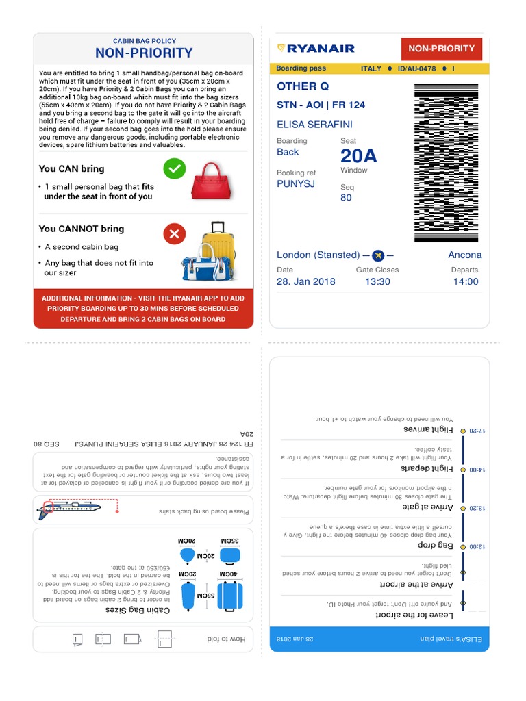 Boarding Pass Example | PDF | Aviation