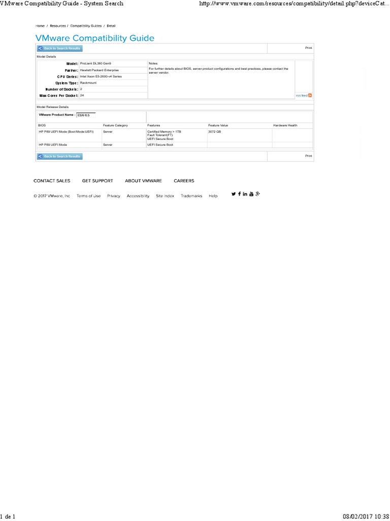 Model: Partner: CPU Series: System Type: Number of Sockets: Max Cores ...