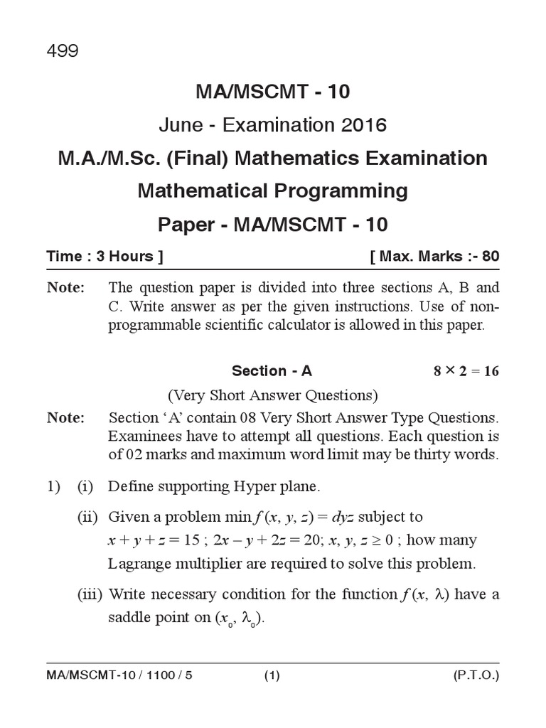 Ma-Mscmt-10 J16 | PDF | Systems Analysis | Mathematical Optimization