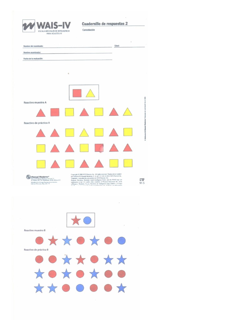 Cancelación WAIS IV | PDF