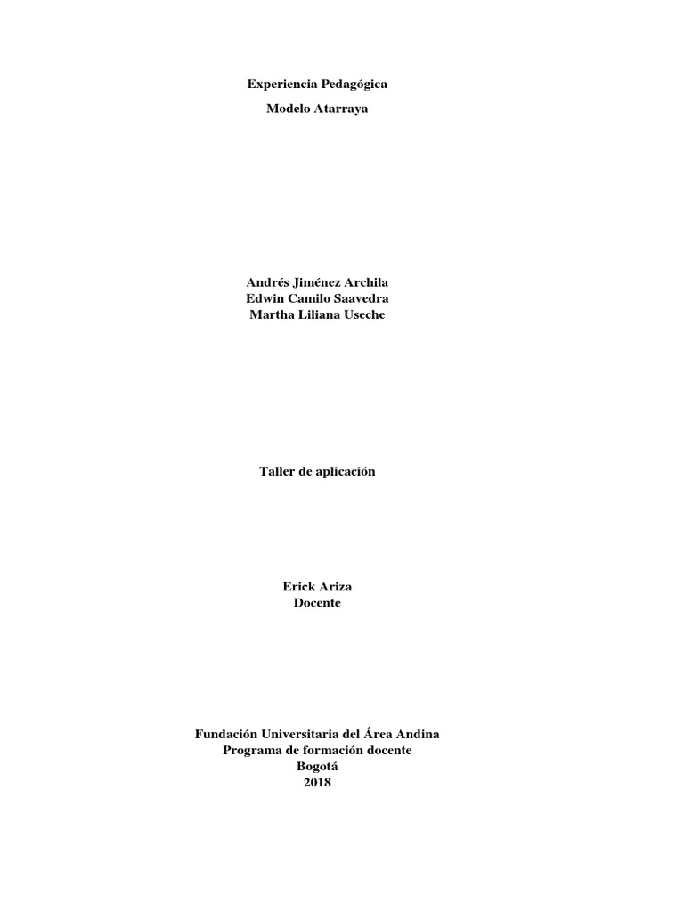 Modelo Atarraya: Innovación Pedagógica | PDF | Maestros | Evaluación