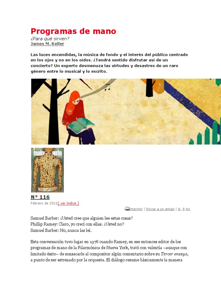 Programas de Mano ¿Para Qué Sirven? | PDF | Concierto | Pyotr Ilyich Tchaikovsky