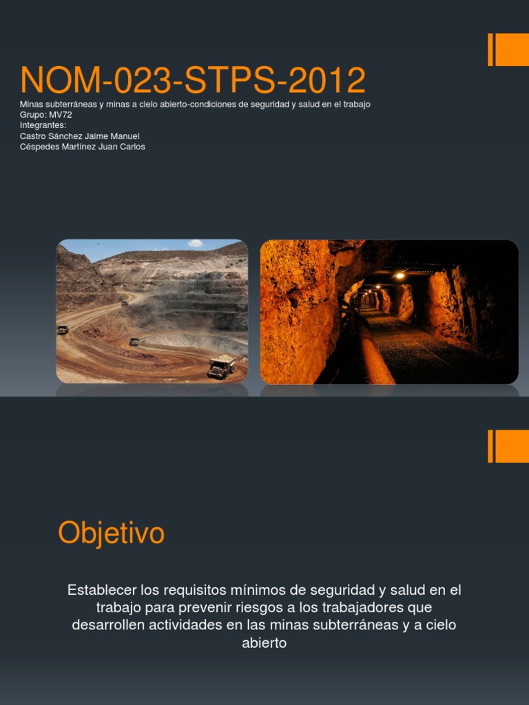 Nom 023 STPS 2012 | PDF | Minería | Riesgo
