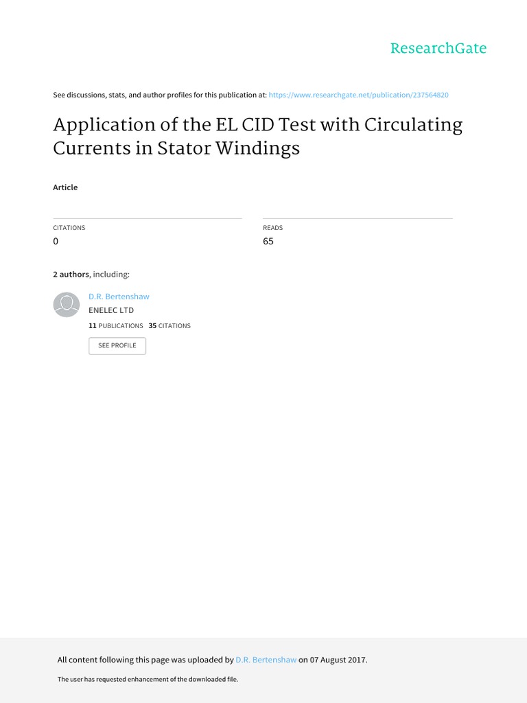 21 - Application of The EL CID Test With Circulating Currents in Stator ...