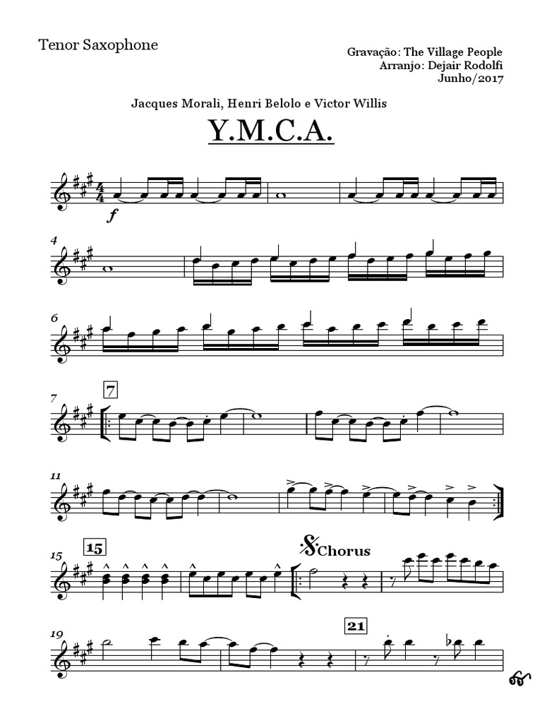 Ymca Sax Tenor | PDF | Song Recordings Produced | Universal Music Group
