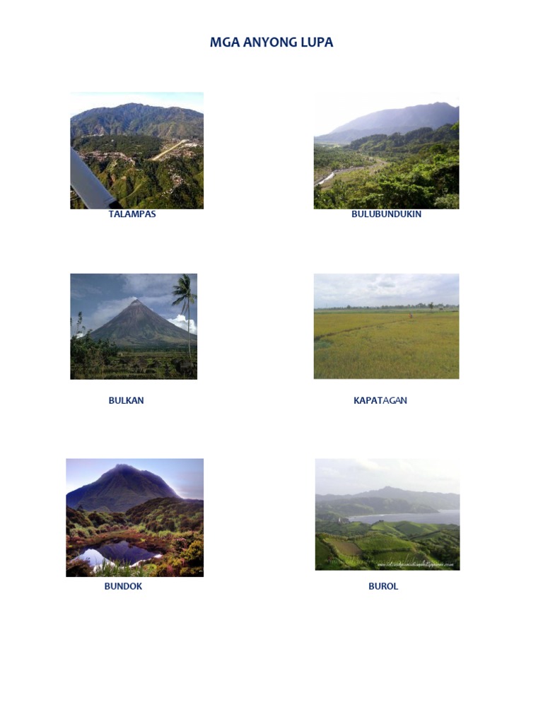 Mga Anyong Lupa | PDF