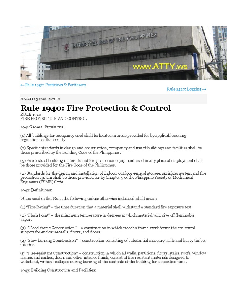 Rule 1940 Fire Protection and Control | Download Free PDF | Stairs ... Rule 1940 Fire Protection and Control | Download Free PDF | Stairs ...