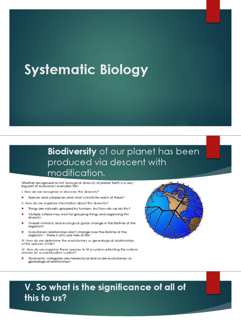 Systematic Biology | PDF | Taxonomy (Biology) | Plant Taxonomy