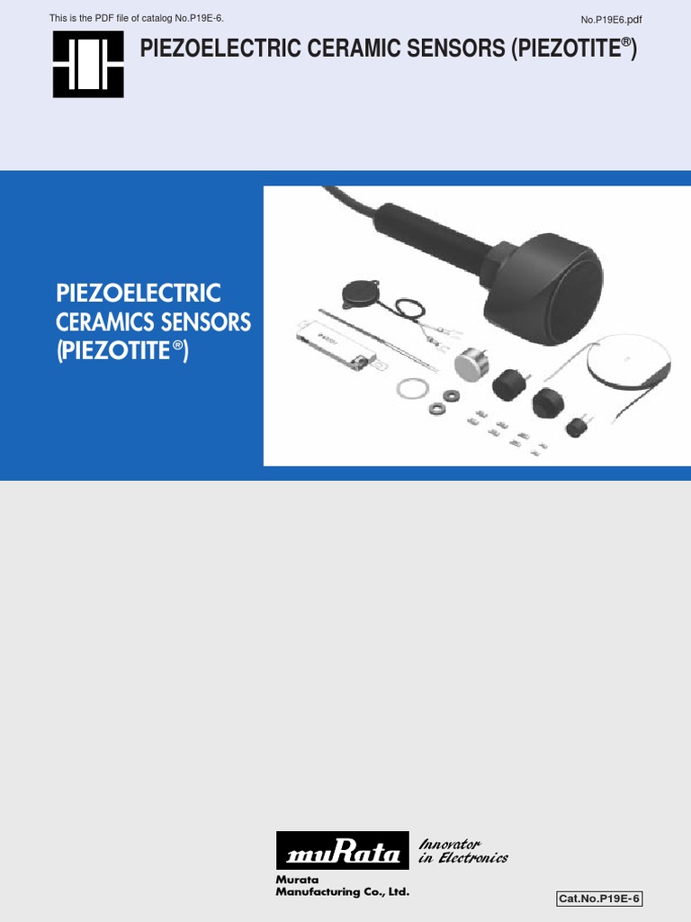 Piezoelectric Ceramic Sensors | PDF | Piezoelectricity | Dielectric