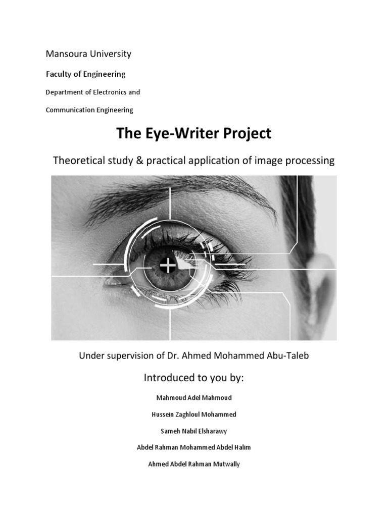 The Eye Writer Project | PDF | Amyotrophic Lateral Sclerosis | Computing