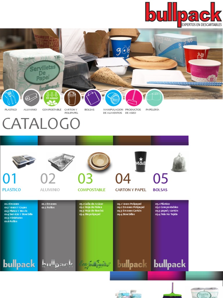 Catalogo BullPack | PDF | El plastico | Papel