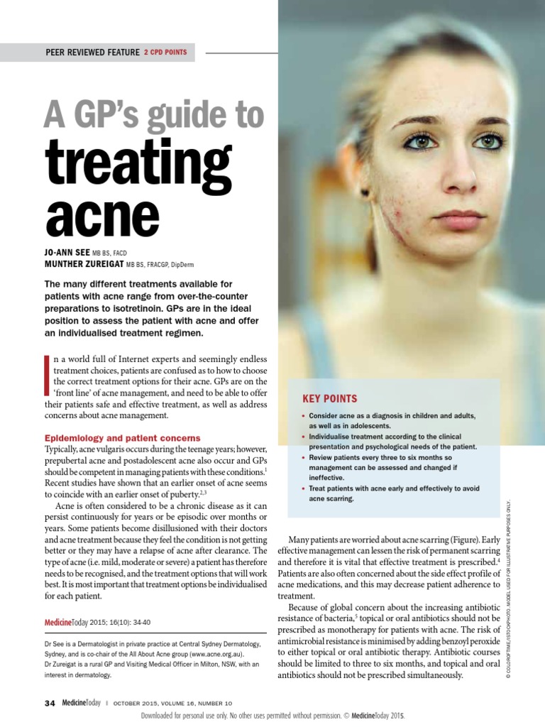 A GP's Guide To Treating Acne | PDF | Antibiotics | Combined Oral ...