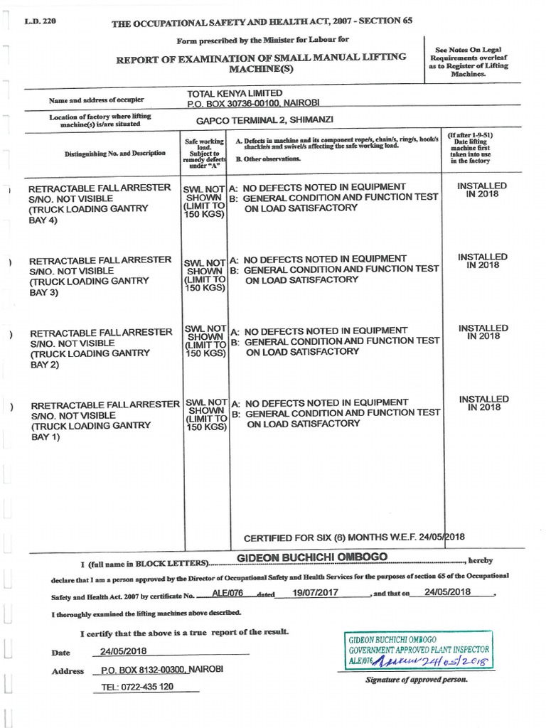 Gapco Terminal Inspection | PDF