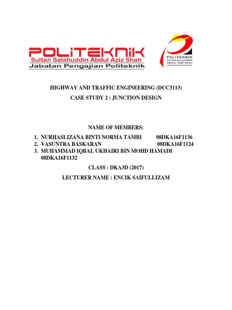 Highway and Traffic Engineering Report | PDF | Interchange (Road) | Traffic