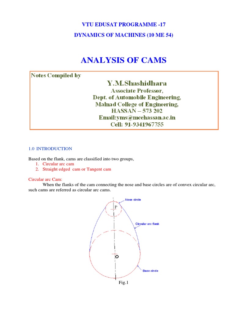 Tangent Cams | Download Free PDF | Acceleration | Trigonometric Functions