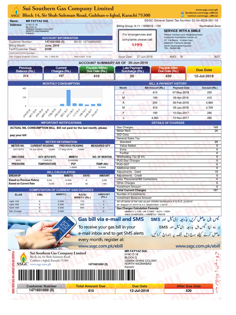 Gasbill 1471601000 201806 20180629155741 | PDF | British Thermal Unit ...