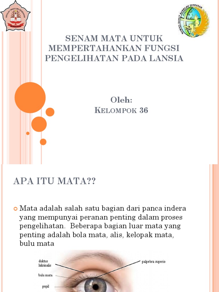 Senam Mata untuk Lansia Sehat | PDF