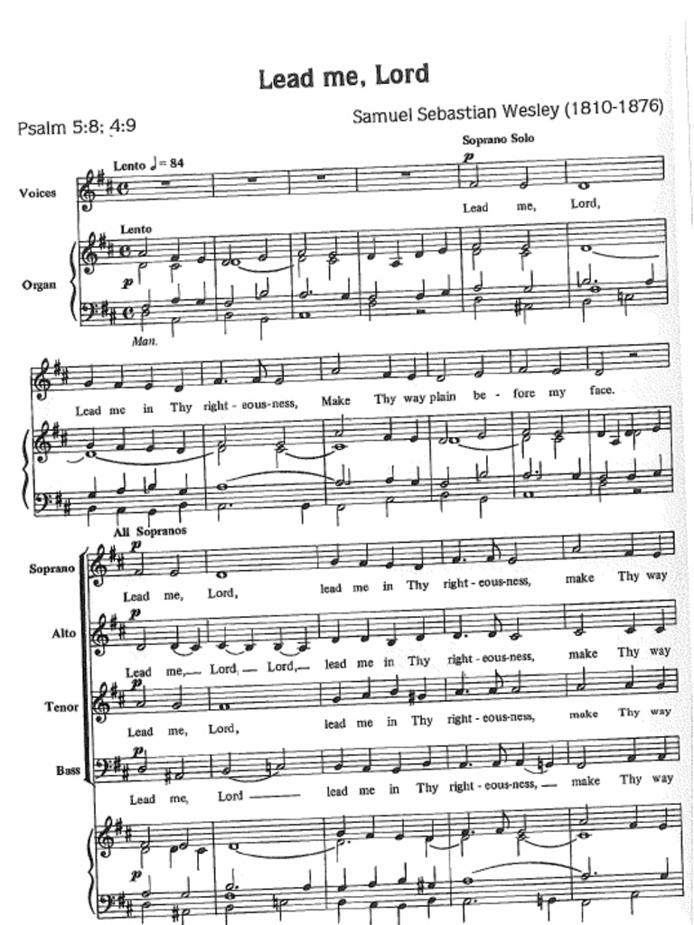 Lead Me, Lord - Wesley | PDF