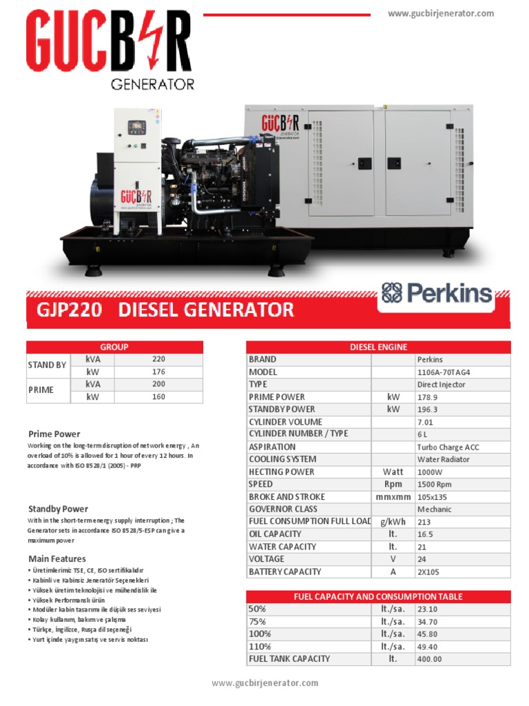 GJP 220 | PDF | Diesel Engine | Electrical Engineering