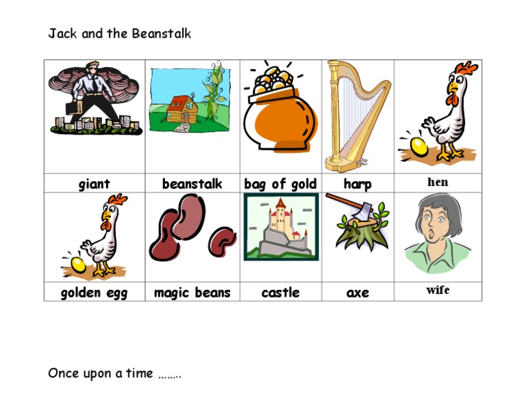 Word Bank For Jack and The Beanstalk | PDF