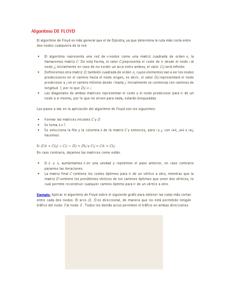Algoritmo de FLOYD | PDF | Informática teórica | Combinatoria