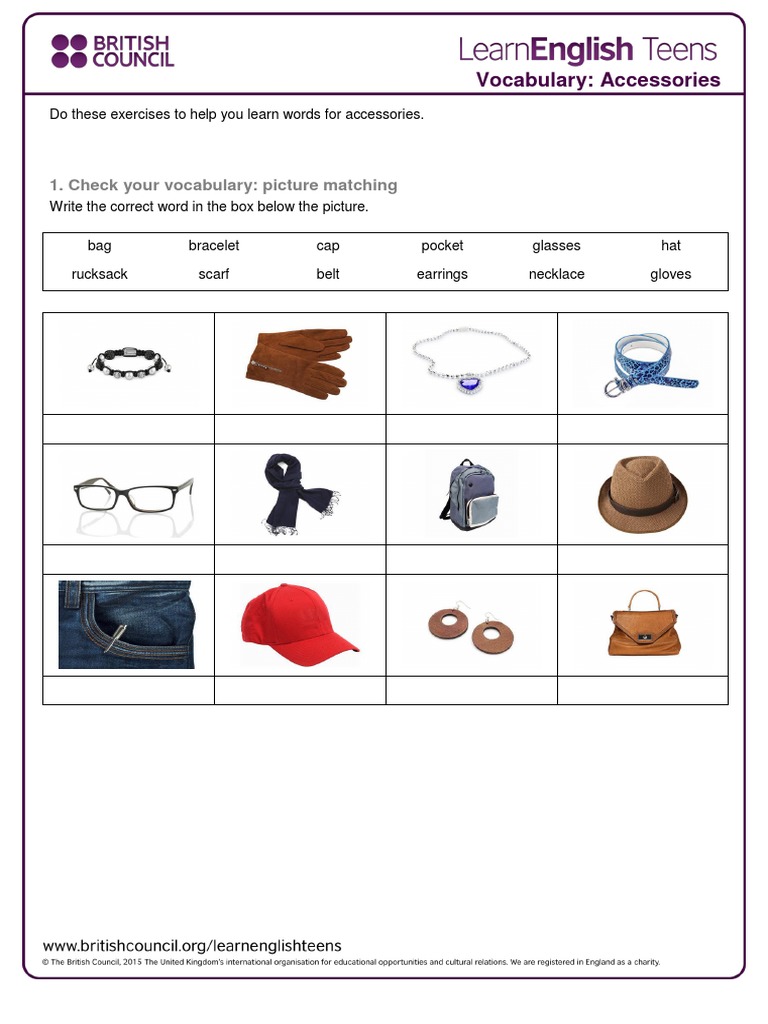 Accessories - Exercises PDF | PDF