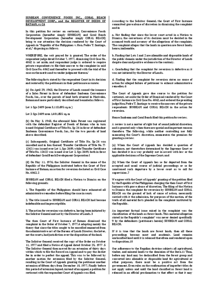 Nat Res | PDF | Certiorari | Complaint