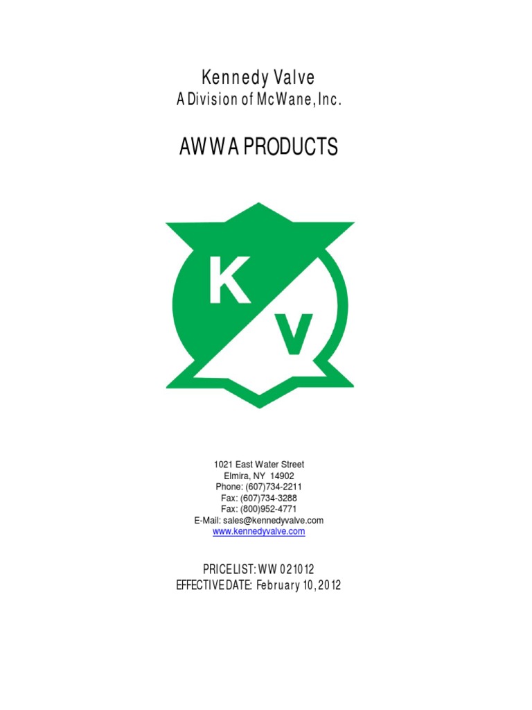 Entire 2012 Awwa Price Book | PDF | Valve | Guarantee