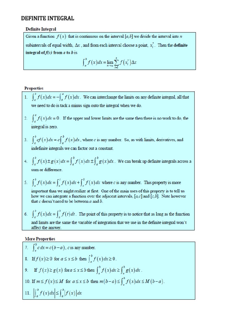 Definite Integral Module | PDF