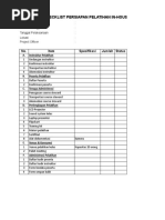 Contoh Form Checklist Housekeeping | PDF