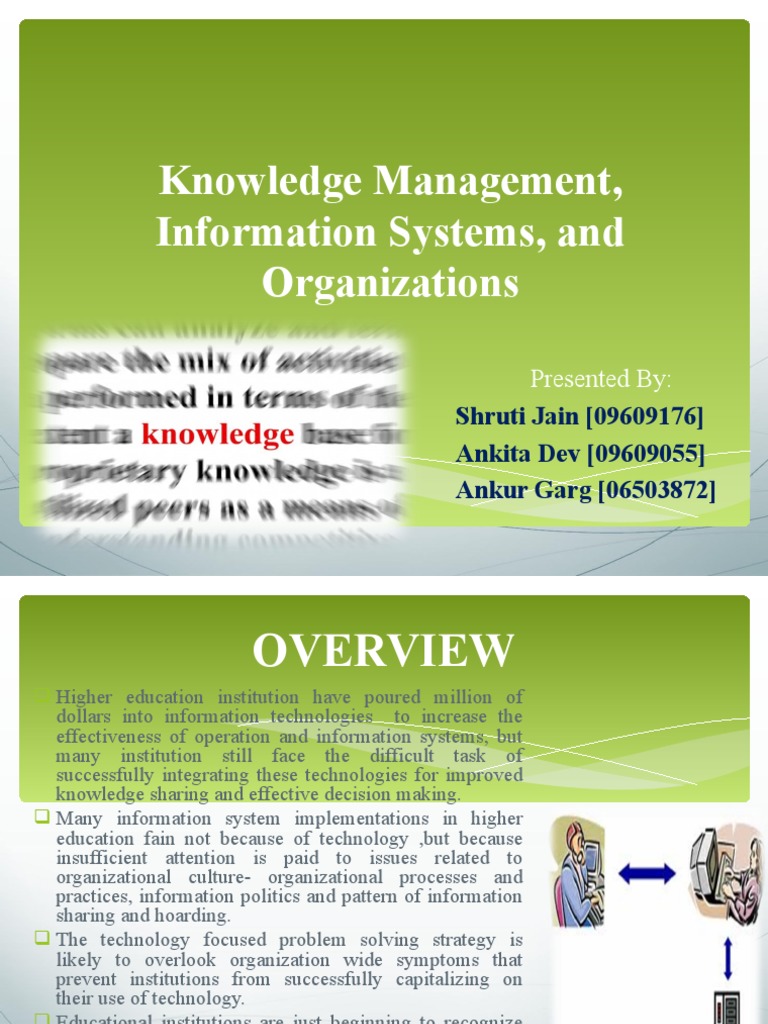 Knowledge Management, Information Systems and Organ Is at Ions | PDF ...