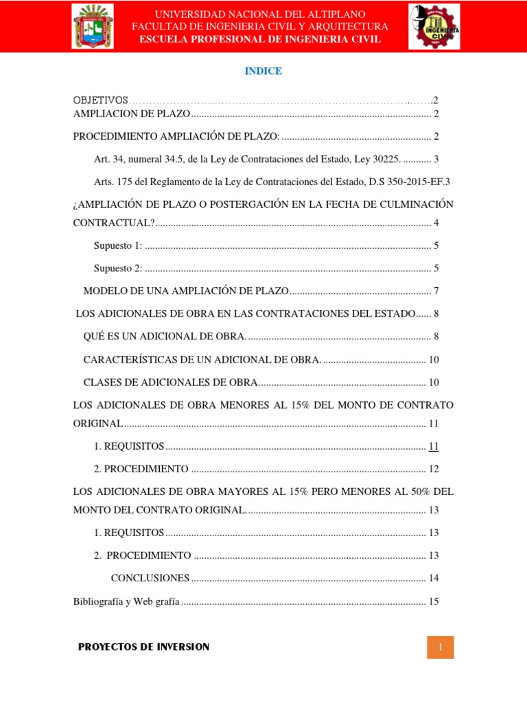 Ampliacion de Plazos y Adicional de Obra | PDF | Presupuesto | Ingeniero civil