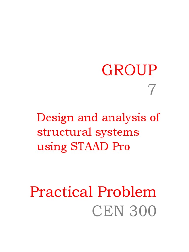 Staad Pro Project Report | PDF | Structural Load | Design