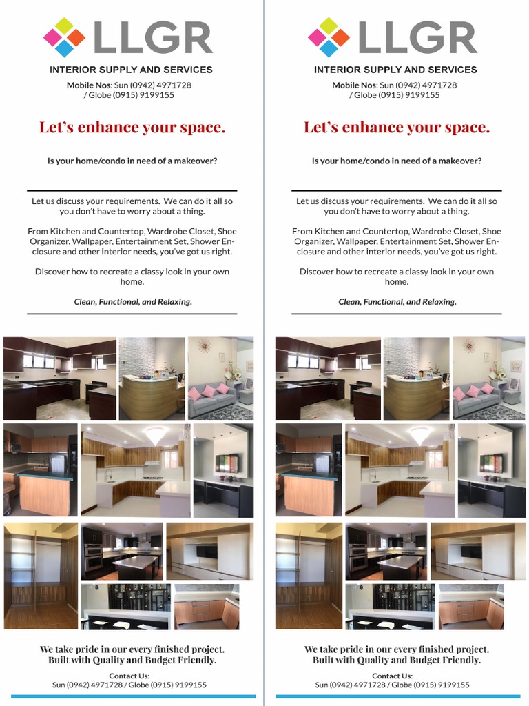 LLGR Interior Supply and Installation Leaflet | PDF