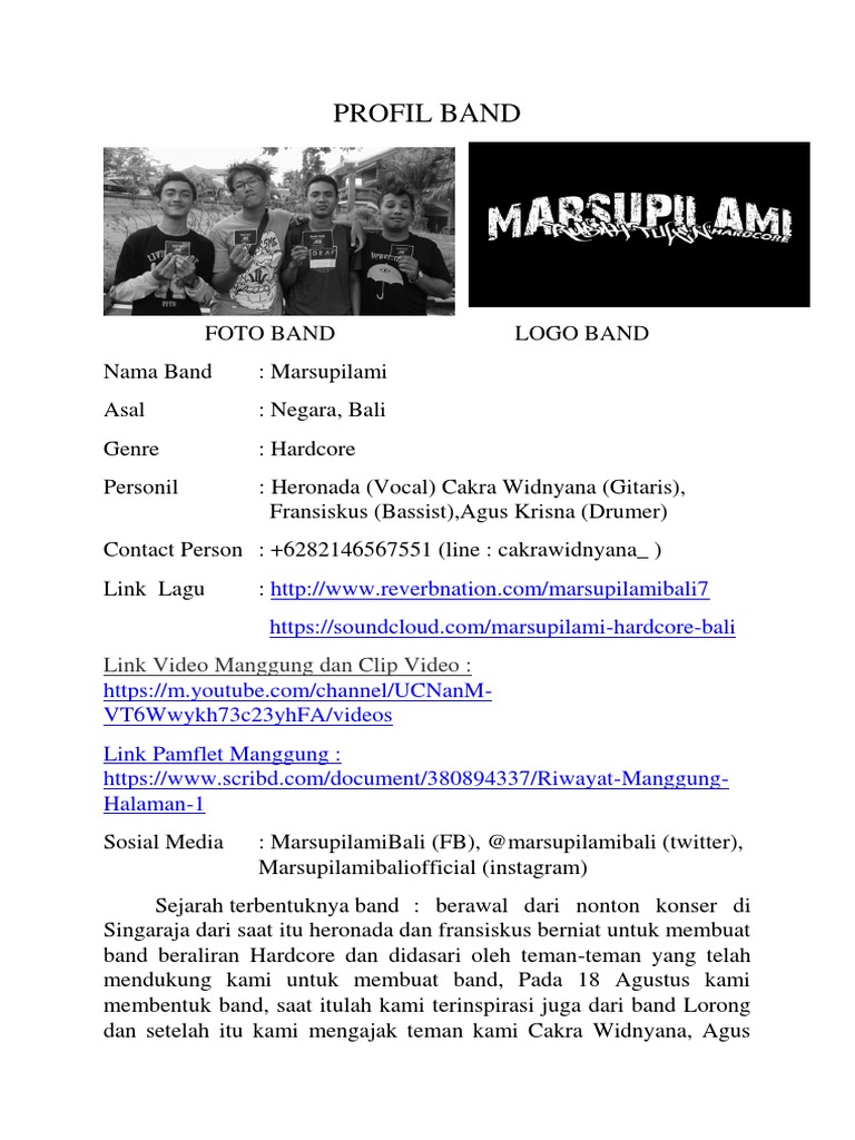 Profil Band Marsupilami Send | PDF