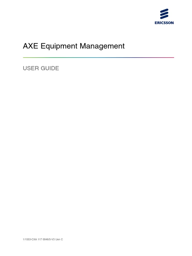 AXE Equipment Management: User Guide | PDF | Computer Cluster | Central ...