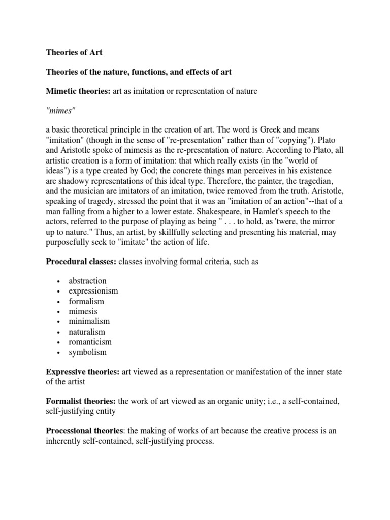 Theories of Art | PDF | Epistemology | Aesthetics